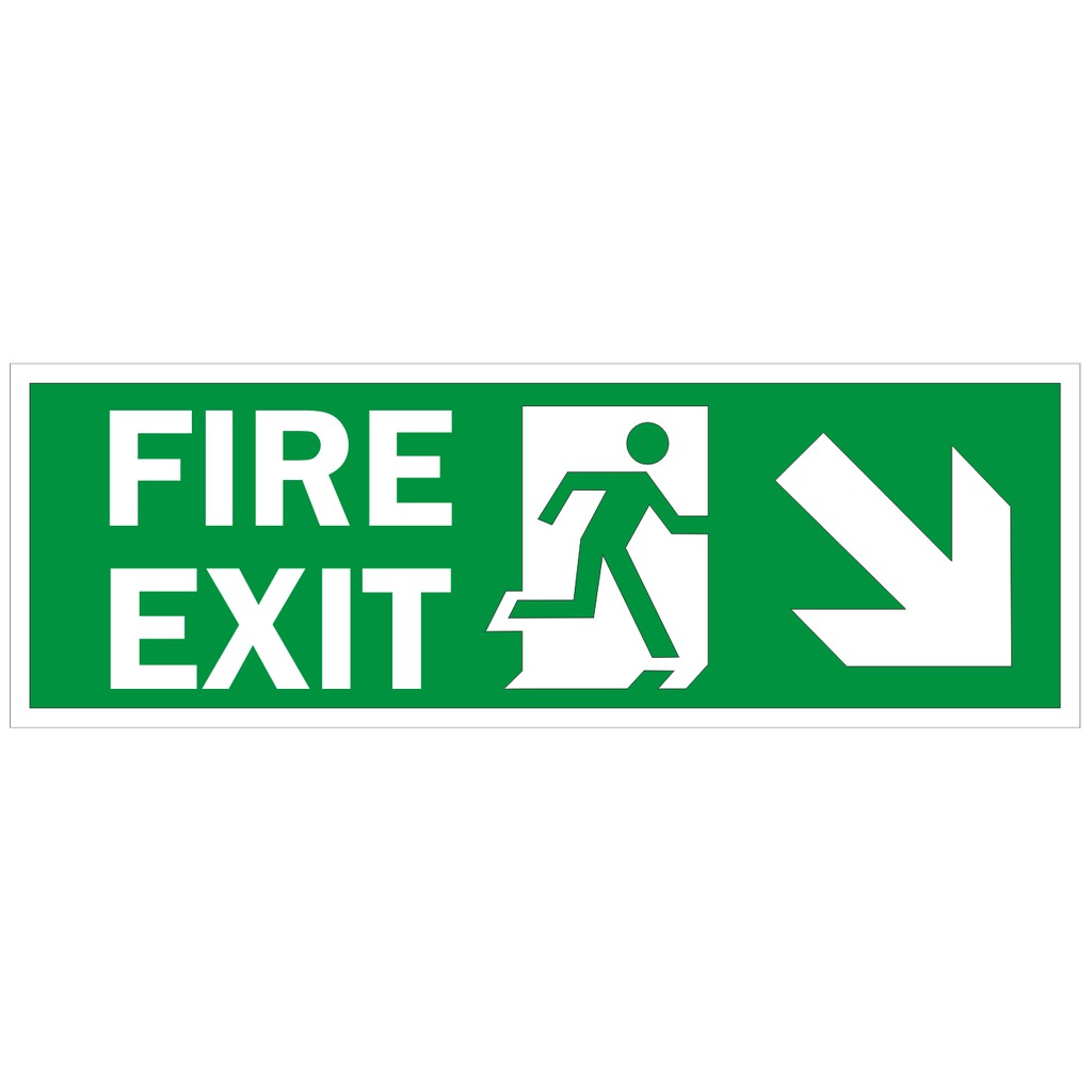 Jual (stiker) sticker sign fire exit 2 warna | Shopee Indonesia