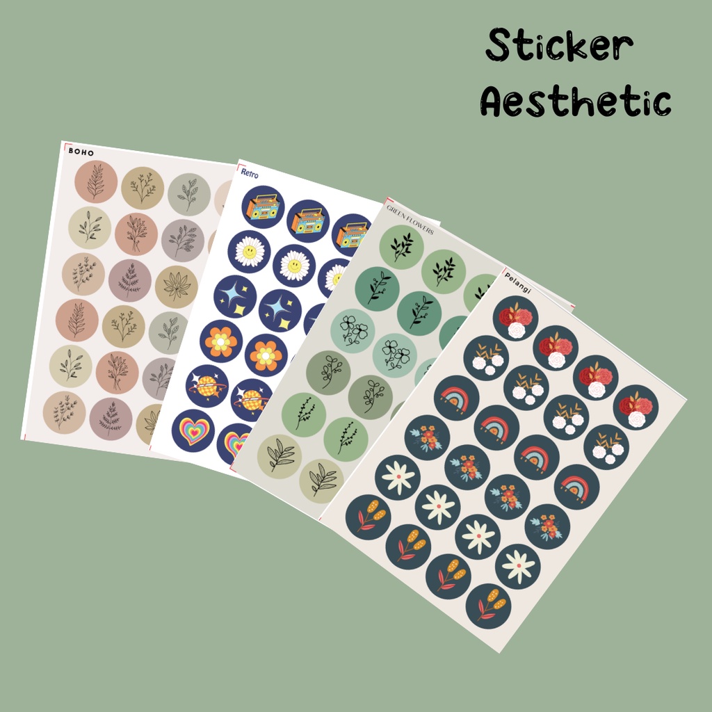 Jual STIKER LABEL PACK AESTHETIC | Shopee Indonesia