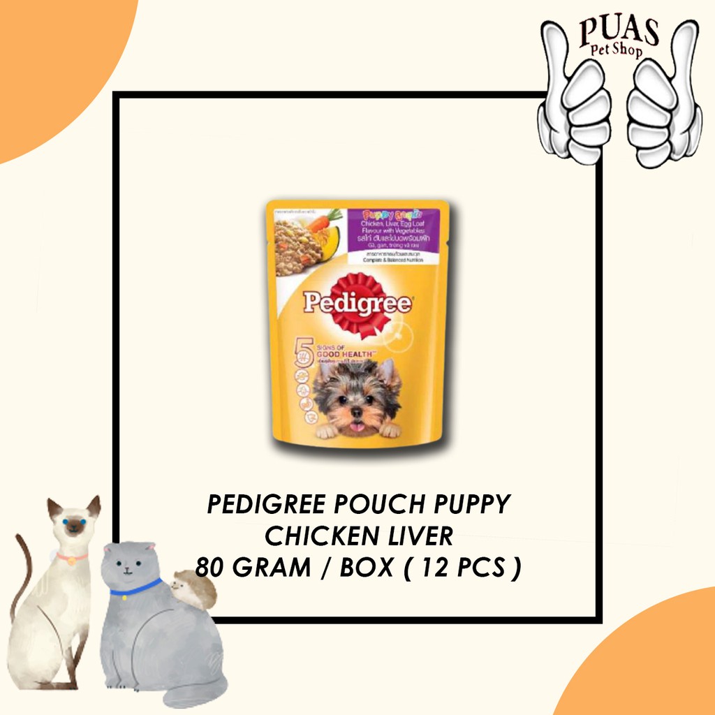 Jual Pedigree Pouch Puppy Chicken Liver & beef veg 80gr / BOX ( 12 Pcs ...