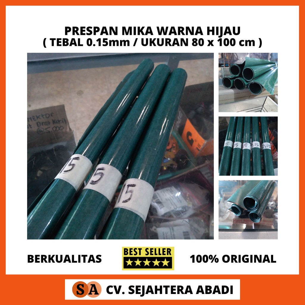 Jual TERMURAH MIKA PRESPAN HIJAU Tebal 0,15 0.15 mm 0,15mm 0.15mm ...
