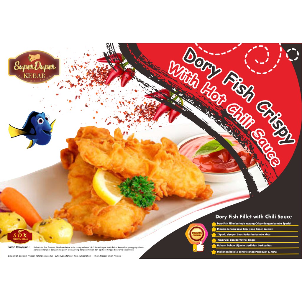 Jual Crispy Dory Fish Fillet Saus Pedas Ikan Dory Fillet Frozen Super ...
