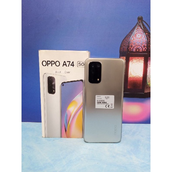 Jual Oppo A74 5G 6/128 Second Fullset Bekas Garansi Resmi | Shopee Indonesia