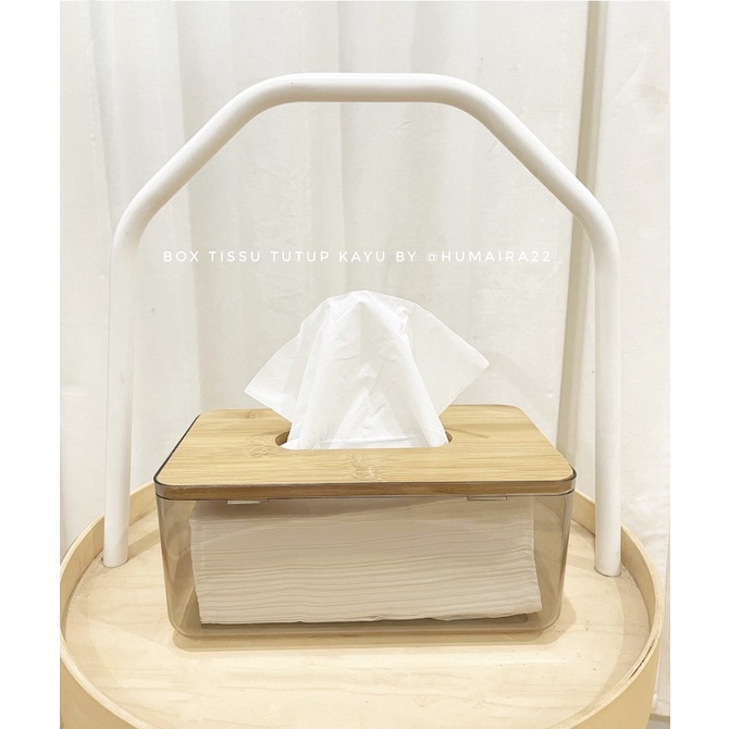 Jual Box tissu/Tempat Tissu dengan tutup kayu | Shopee Indonesia