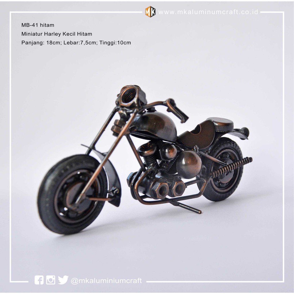Jual Miniatur Sepeda Motor Harley - Herly Hitam Vintage Kecil ...