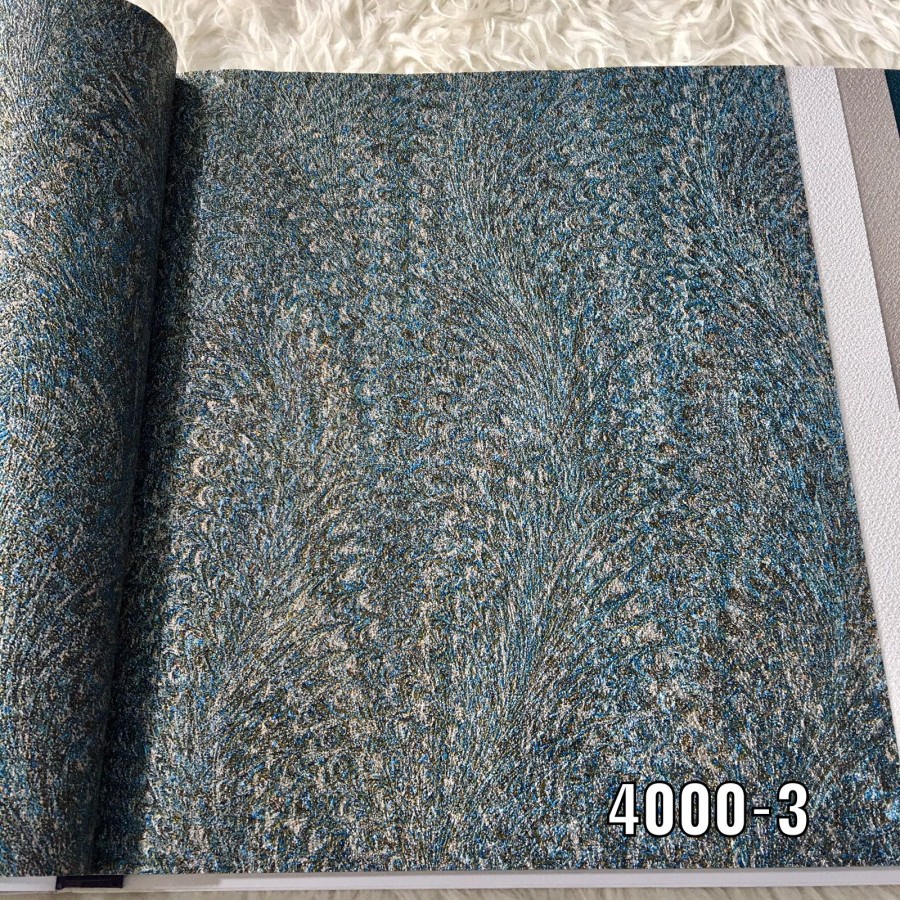 Jual WALLPAPER DINDING KOREA POLOS SERAT DAUN MINIMALIS ELEGANT AURORA ...