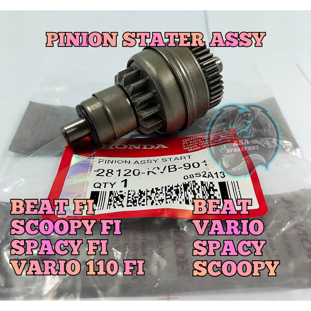 Jual PINION ASSY STATER KUALITAS ASLI ORIGINAL HONDA AHM STARTER GRANAT ...