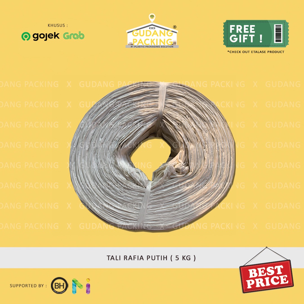 Jual Tali Rafia Putih 5 Kg (1 Rol) | Shopee Indonesia
