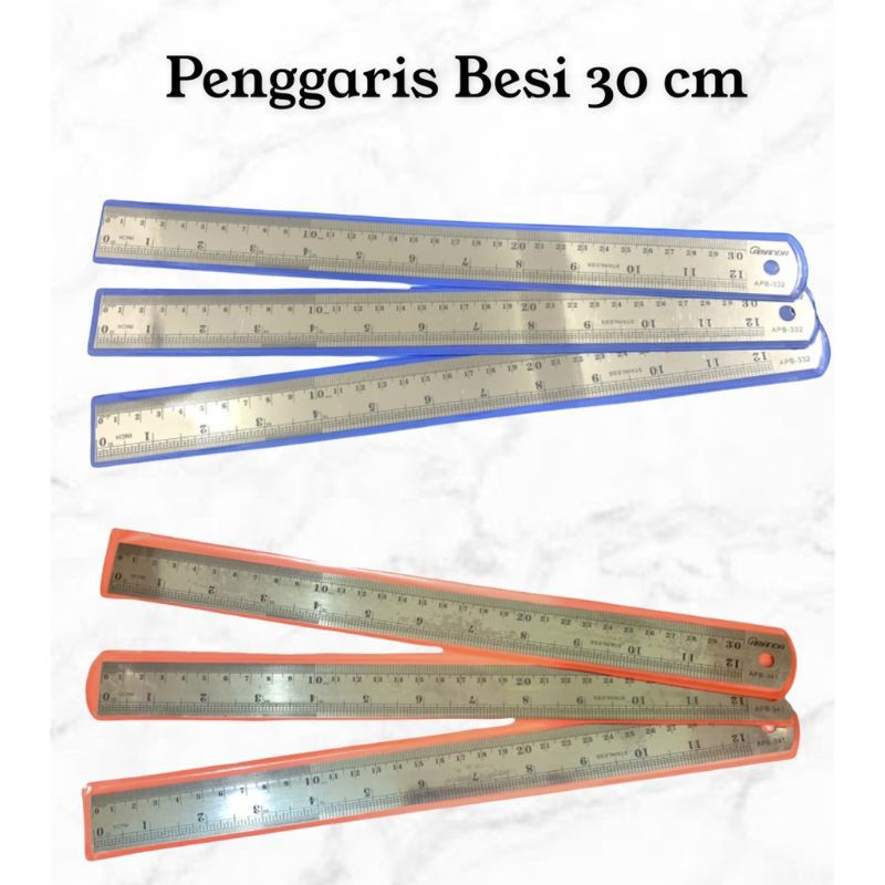 Jual penggaris besi 30cm mistar besi busur besi | Shopee Indonesia