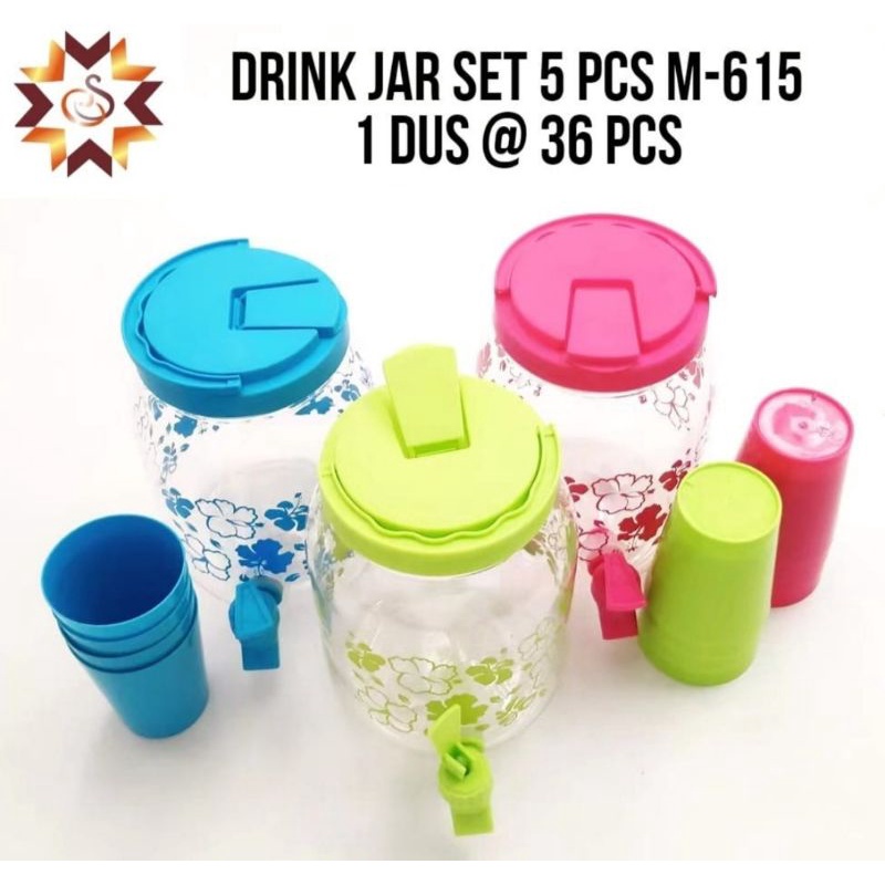 Jual Drink jar set 5pcs 2,5liter | Shopee Indonesia