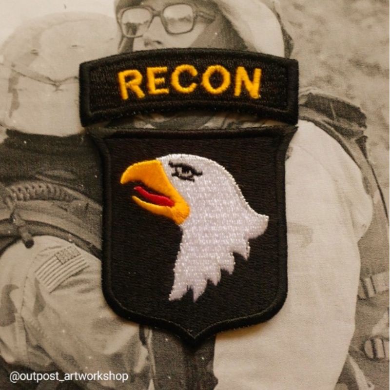 Jual Patch 101st Airborne Division Recon Tab US Army Emblem Bordir ...