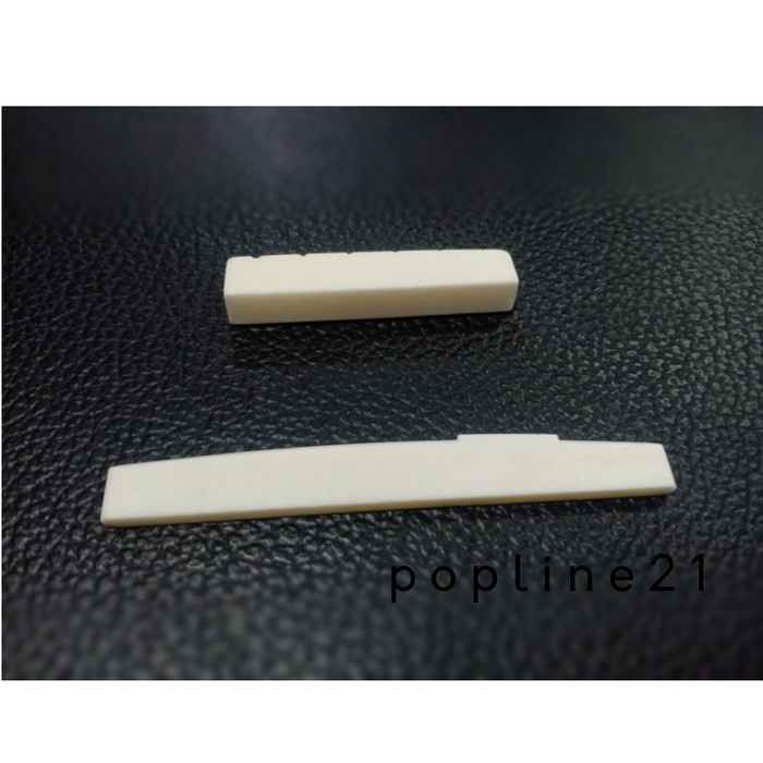 Jual Nut + Sadel Akustik TULANG set Import / BONE Nut + Saddle Folk Set ...