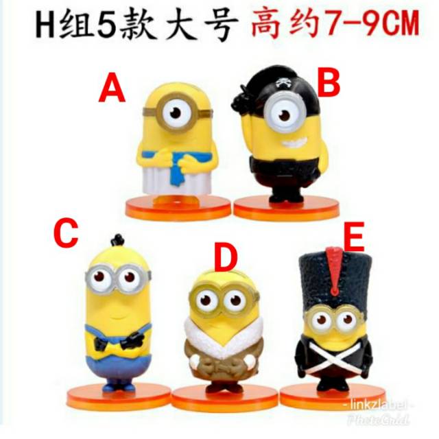 Jual JUAL SATUAN MINIONS topi kabaret pajangan miniatur cake topper ...