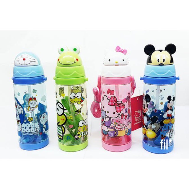 Jual botol minum anak karakter kepala sedot THS 450ml Doraemon Hello Kitty Keropi | Shopee Indonesia