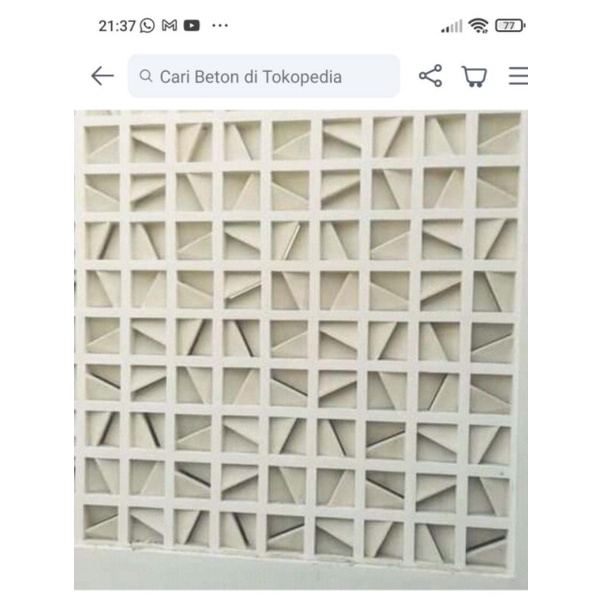 Jual roster/beton/modern/minimalis/lubang angin/roster motif MC putih ...