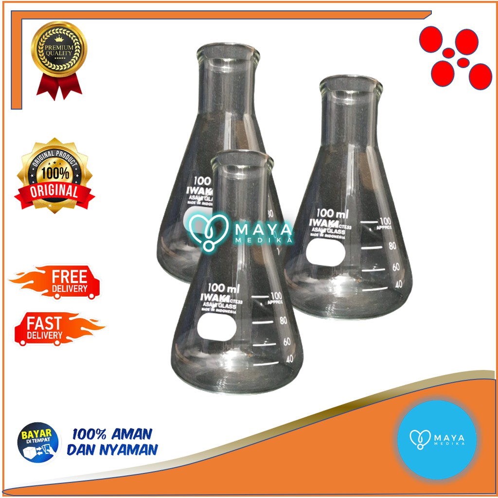 Jual Erlenmeyer / Iwaki / 100 ml | Shopee Indonesia