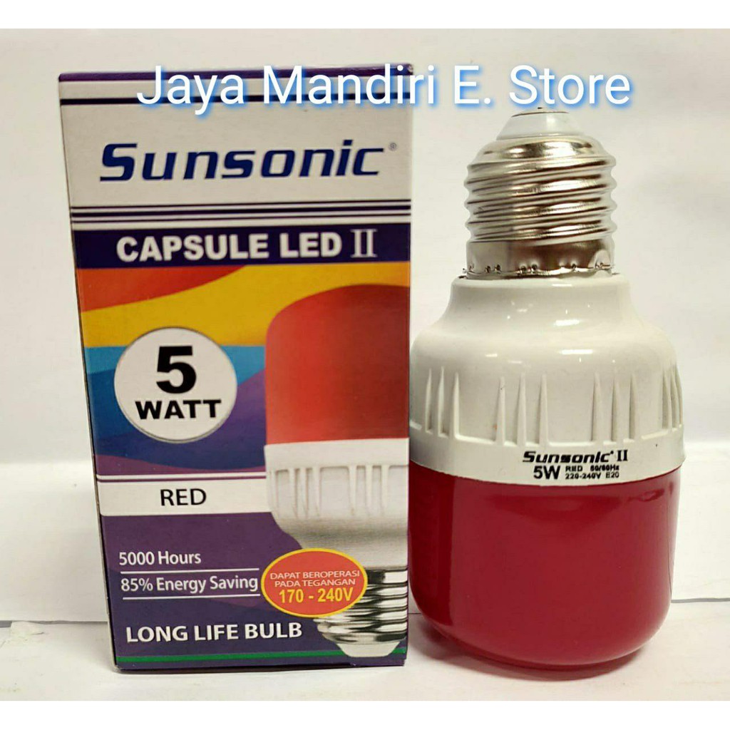 Jual Lampu LED Tabung Murah Kapsul PIOLINE / OMI / SUNSONIC / VONIC 5 w ...