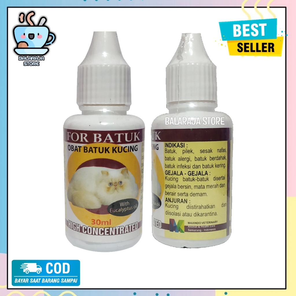 Jual Obat Batuk Kucing Kitten Flu Pilek Gangguan Pernapasan FOR BATUK ...