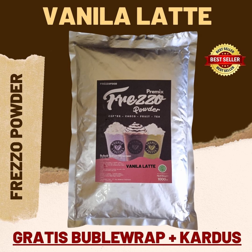 Jual BUBUK MINUMAN RASA VANILA LATTE 1 KG FREZZO POWDER DRINK | ES BOBA ...