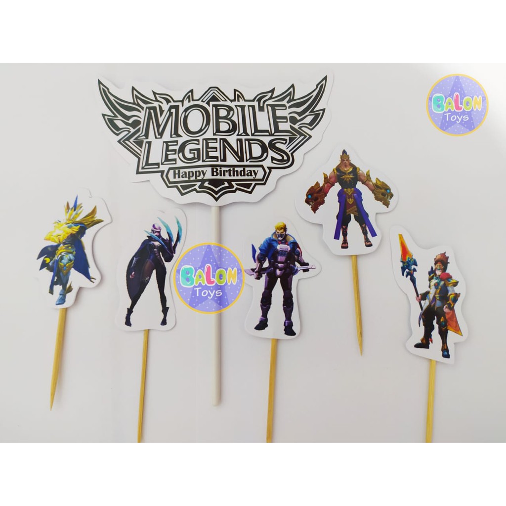 Jual MOBILE LEGEND HAPPY BIRTHDAY Topper Cake Set / Hiasan Kue Ulang ...