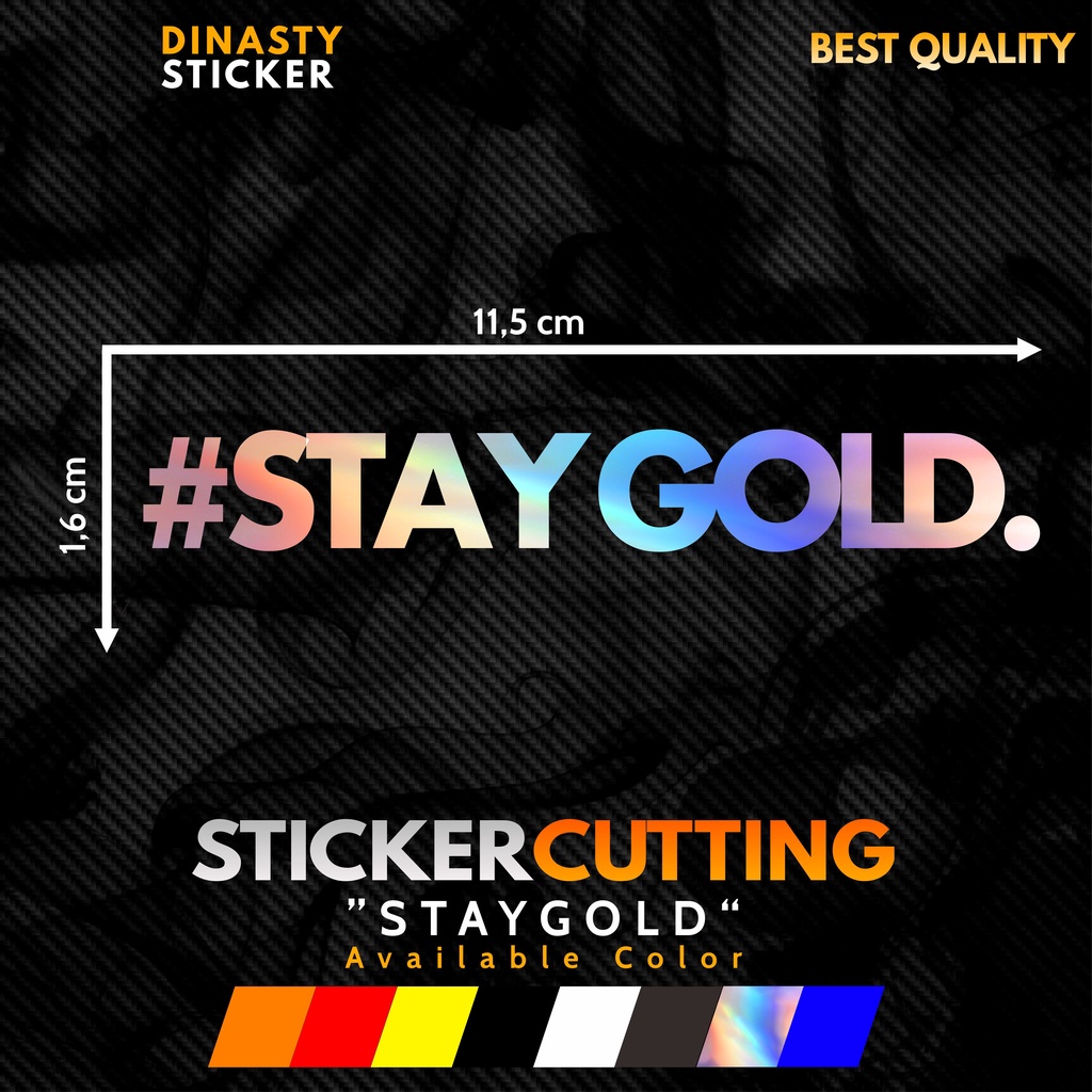 Jual STICKER STIKER CUTTING VIRAL STAYGOLD STAY GOLD HITS | Shopee Indonesia