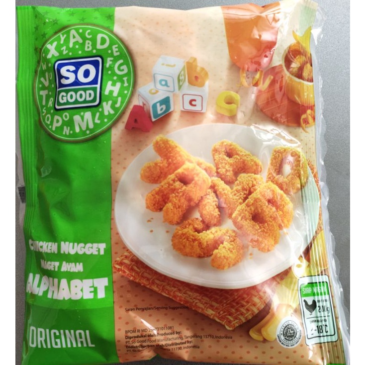 Jual So Good Chicken Nugget Alphabet 200gr | Shopee Indonesia