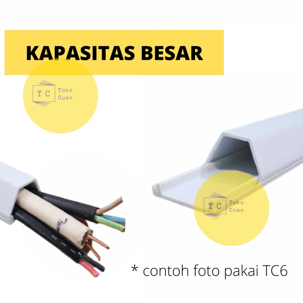 Jual Penutup Kabel TC 1 2 3 4 5 6 / Cable protector protektor duct | Shopee Indonesia