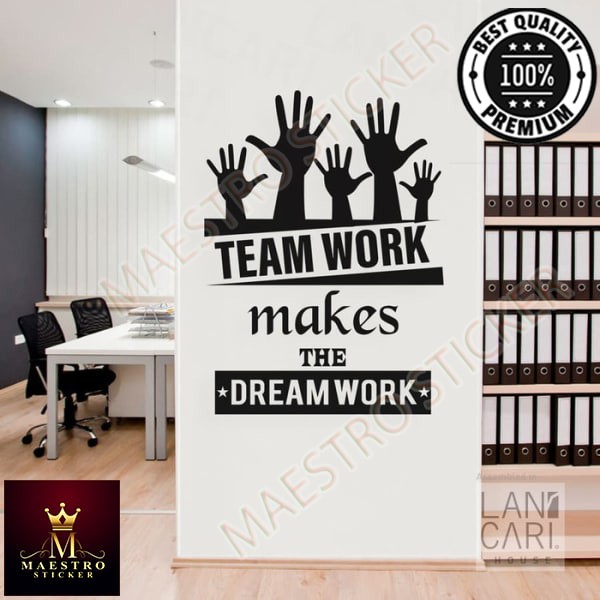 Jual M.STICKER Sticker Cutting Decal Team Work Stiker Dinding Kaca ...