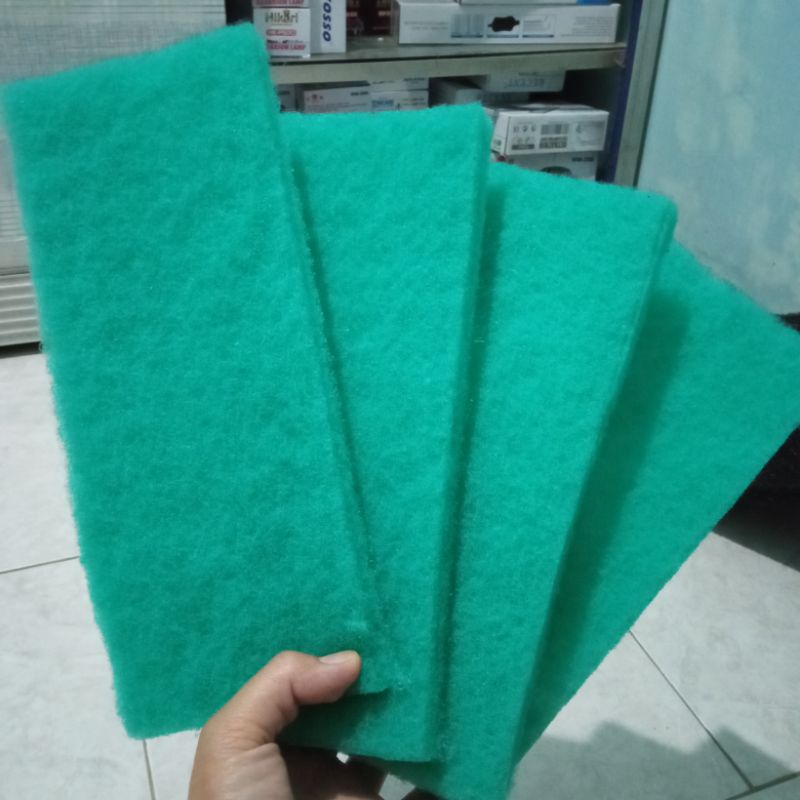 Jual Blue Wool Filter Kapas Spons Busa Biru/Hijau Filter Aquarium Kolam ...