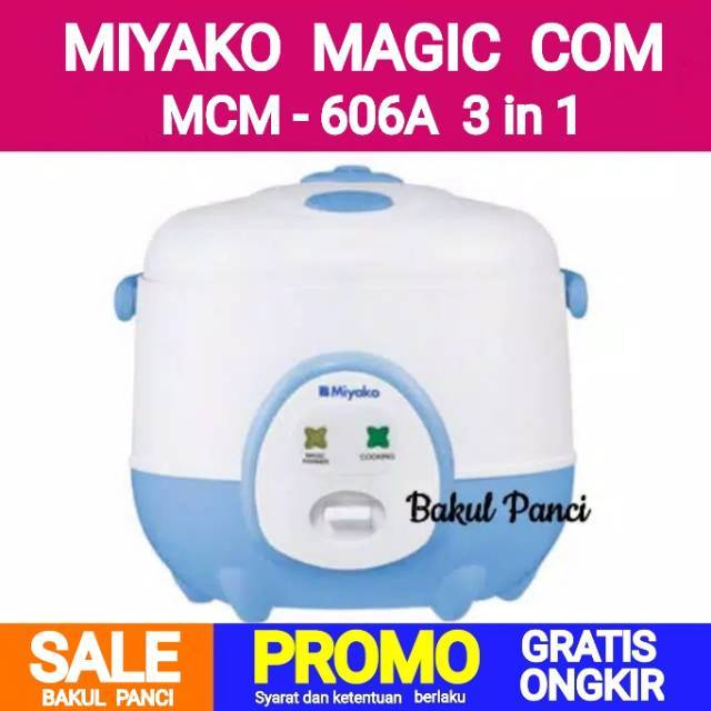 Jual MIYAKO MAGIC COM MCM-606A/B RICE COOKER 0,6 Liter Penanak Nasi ...