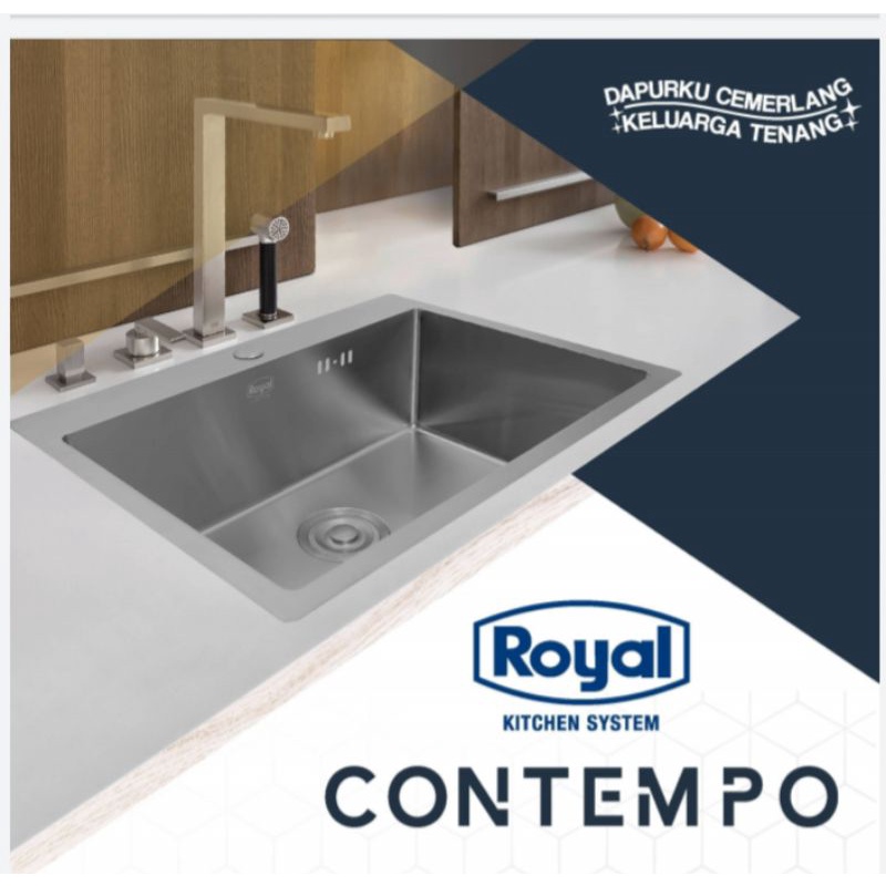Jual Kitchen Sink Royal Contempo Uno Stainless Steel | Shopee Indonesia