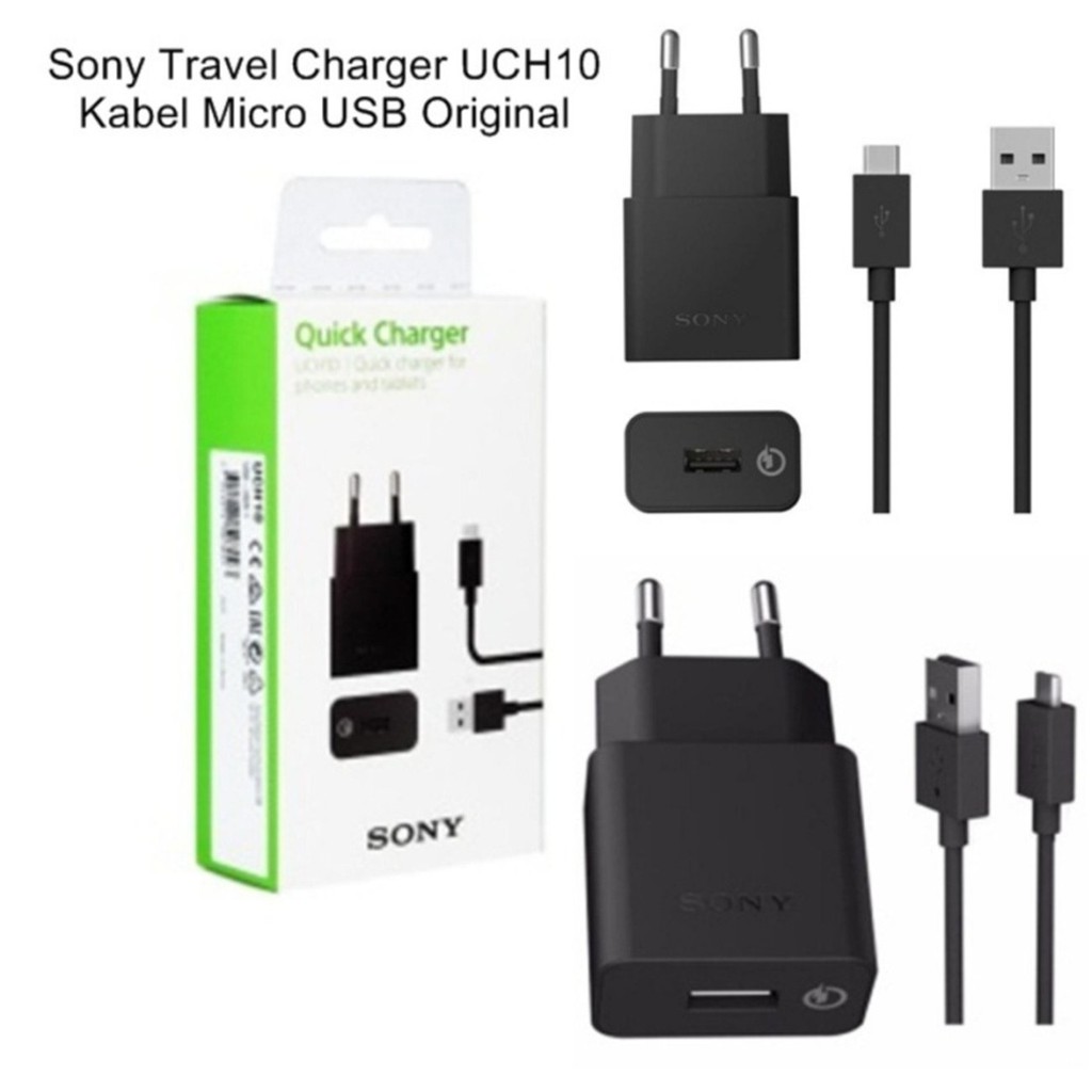 Jual Sony Xperia Fast Charger Sync Data Micro USB UCH10 - Original ...