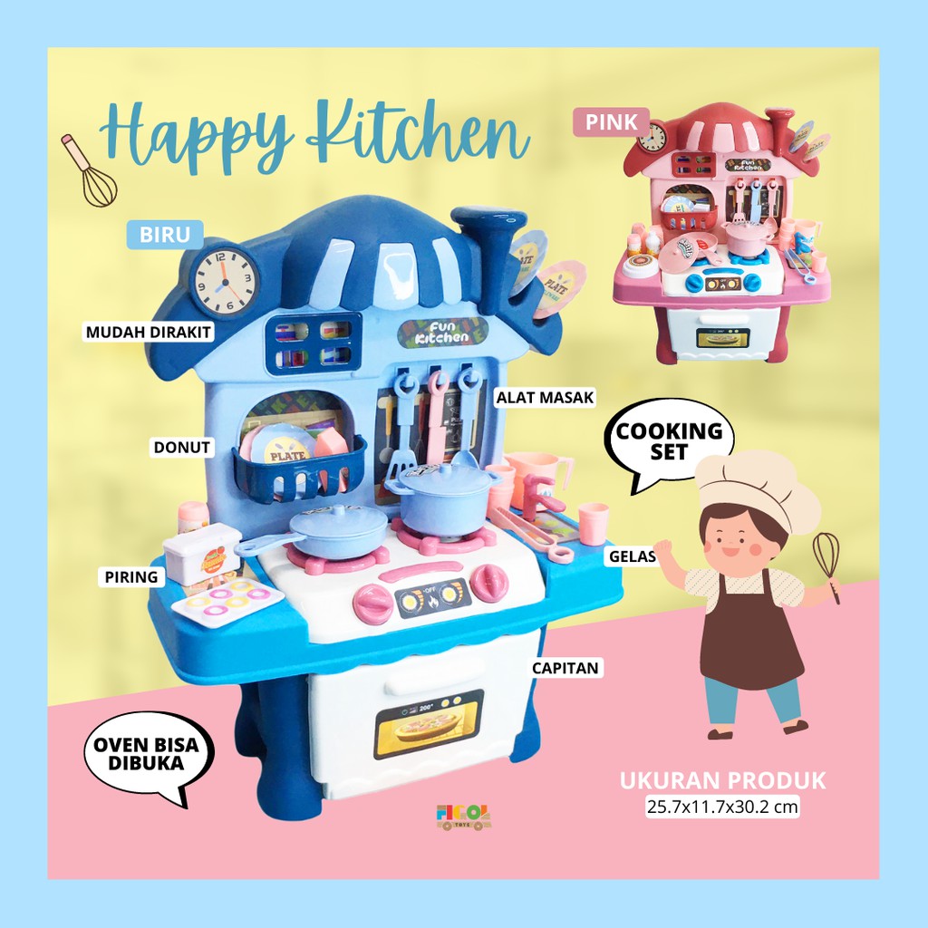 Jual Mainan Anak Masak Masakan Kitchen Set Oven Cooking Set Dapur ...