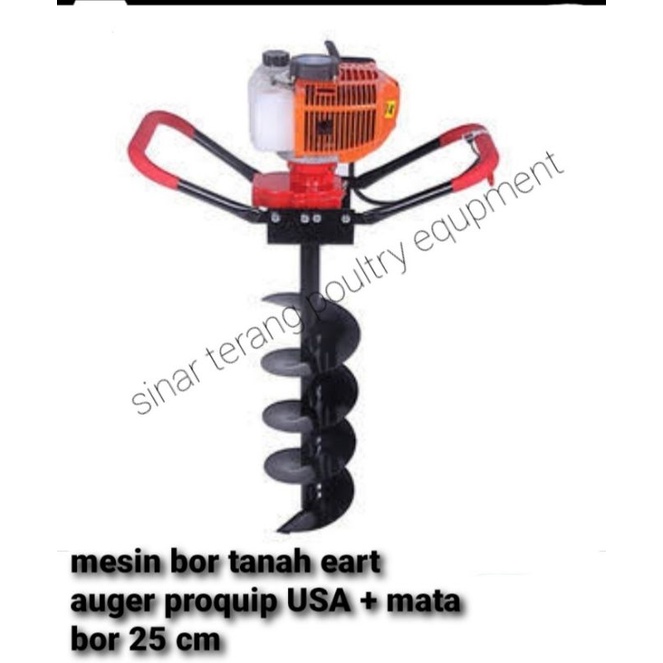 Jual mesin bor tanah eart auger/alat pengebor tanah proquip usa ...