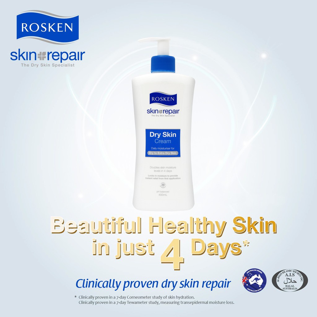 Jual Rosken Dry Skin Cream 250 ML/400 ML | Shopee Indonesia