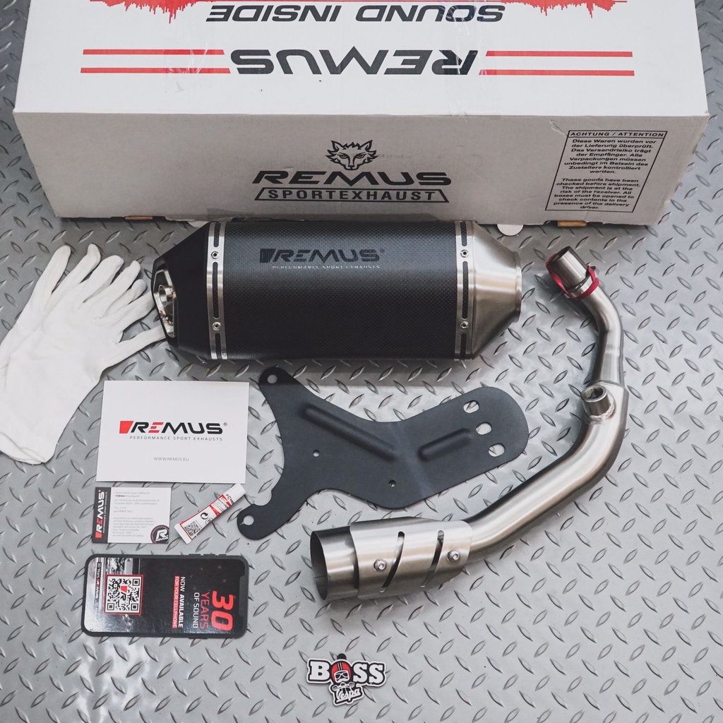 Jual Knalpot Remus Hexacone Carbon Matte 3V Iget Vespa Sprint Print S ...