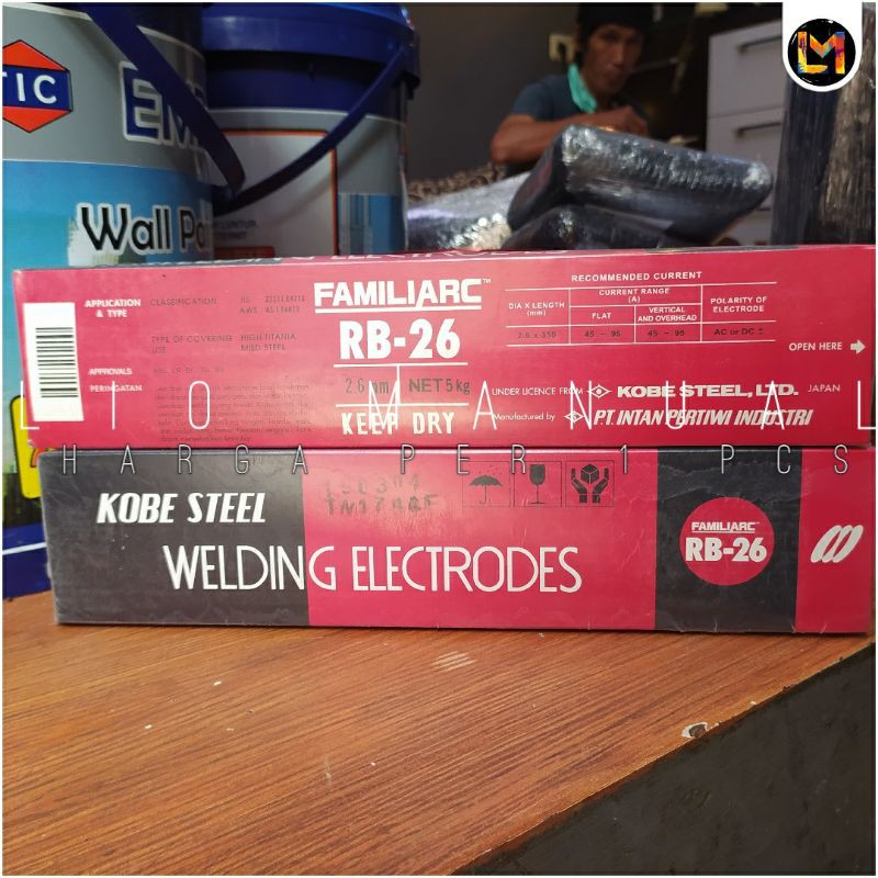 Jual kawat las elektroda kobe steel rb 26 2.6mm | Shopee Indonesia