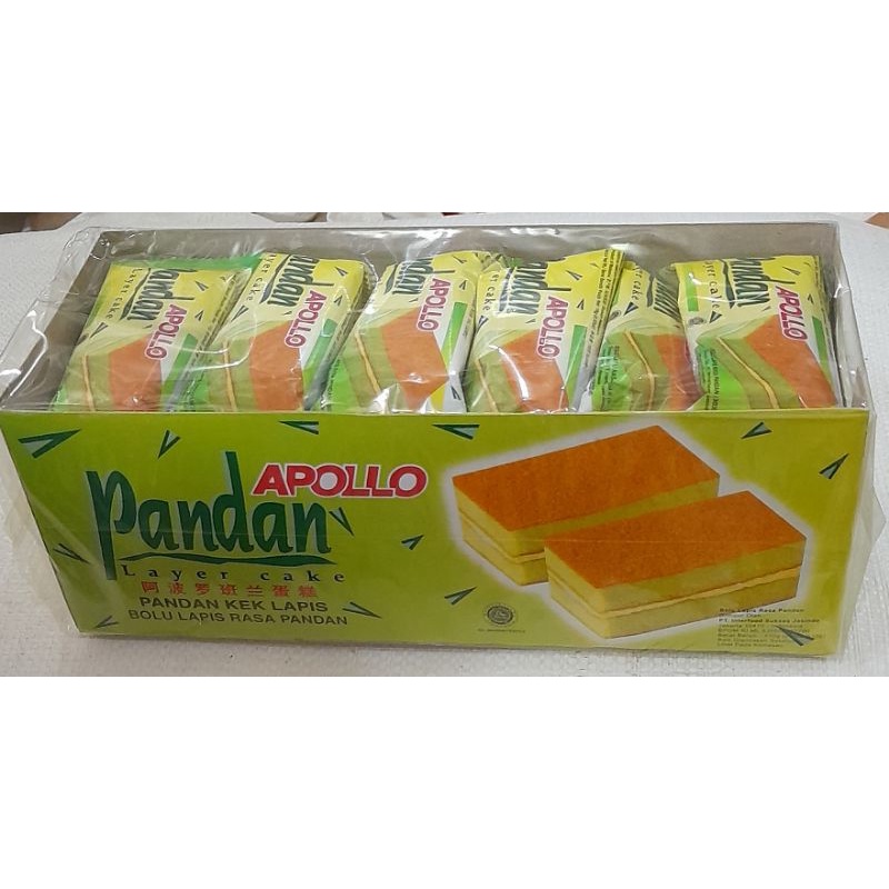 Jual APOLLO BOLU LAPIS PANDAN TERLARIS 1 BOX ISI 24 PC | Shopee Indonesia