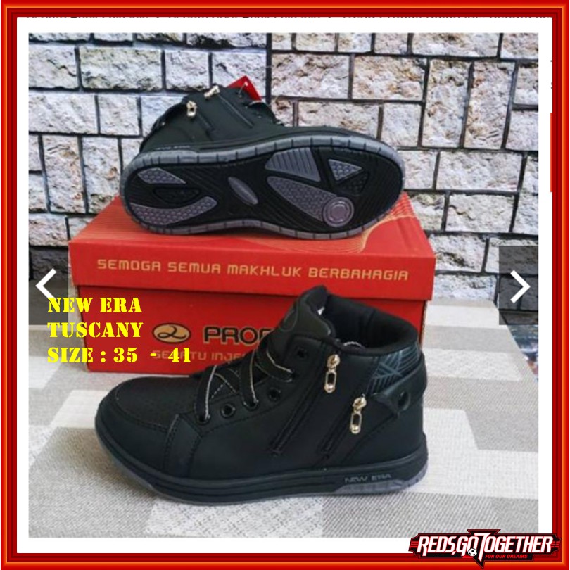Jual New Era Sepatu Boot Anak Sekolah Doble Resliting Warna Hitam ...