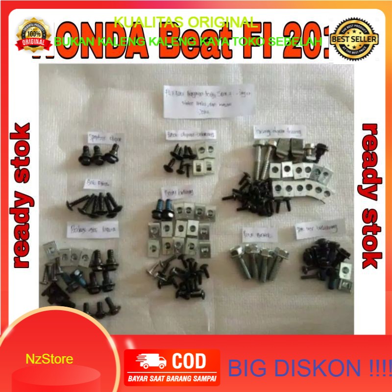Jual baut sekrup lengkap full set body honda beat fi 2014 injeksi ...