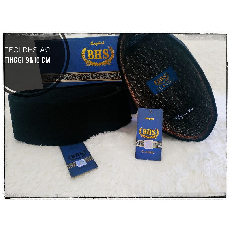 Jual Songkok Peci BHS Classic AC Tinggi 9 dan 10 cm | Shopee Indonesia