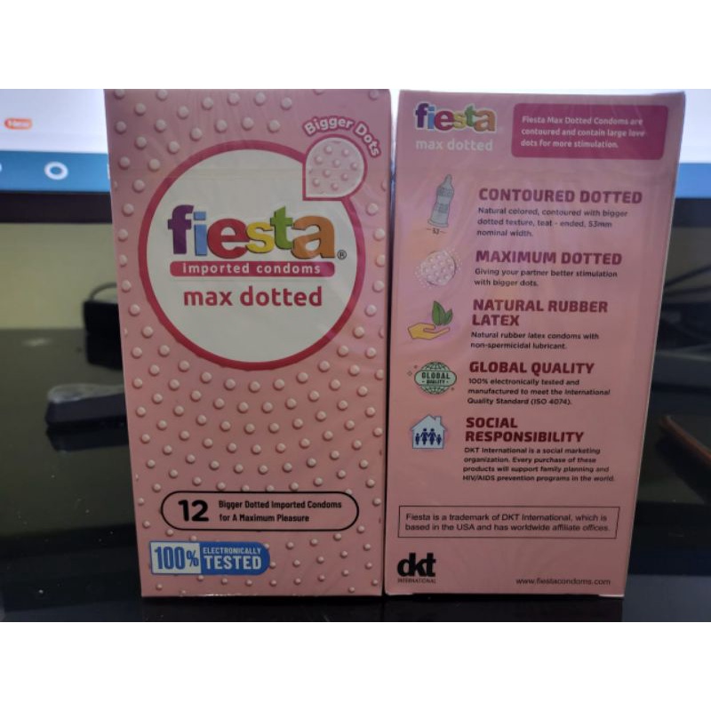 Jual Kondom Fiesta Max Dotted isi 12 | Shopee Indonesia