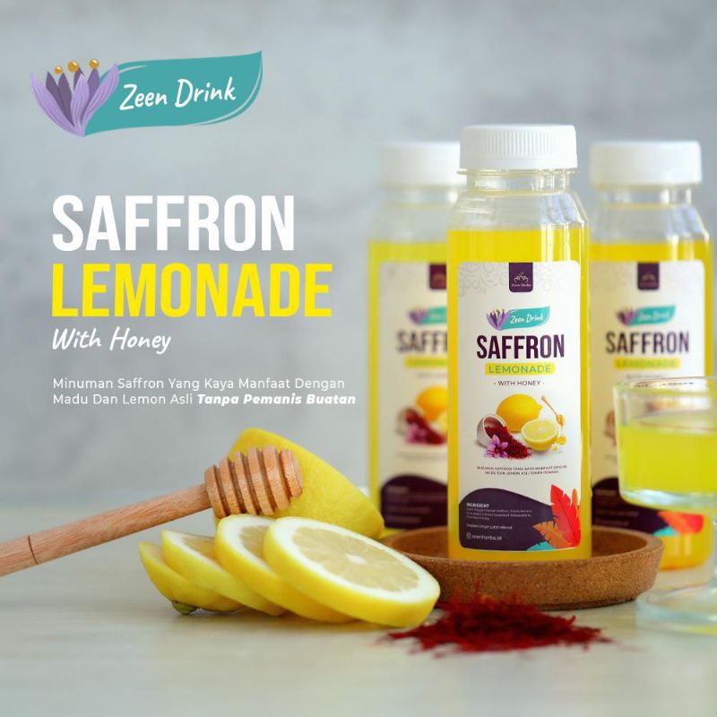 Jual SAFFRON DRINK LEMONADE BY ZEEN DENGAN SAFFRON SUPER NEGIN LEMON DAN MADU ANTI KOLESTEROL ...