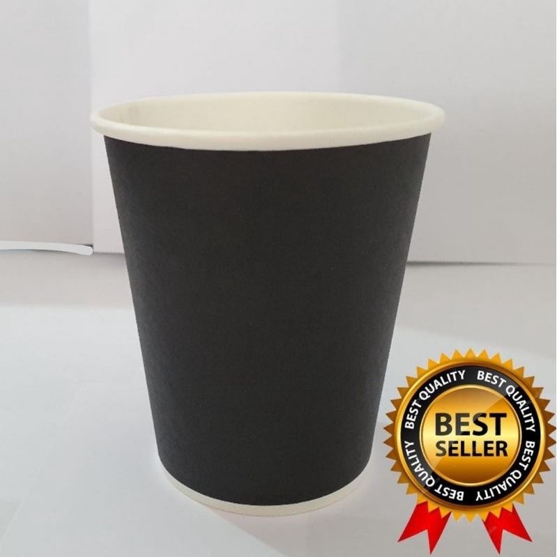 Jual Paper Hot Cup Black 8 Oz 240 ml / Gelas Kertas Tahan Panas ( isi : 50 pcs ) | Shopee Indonesia