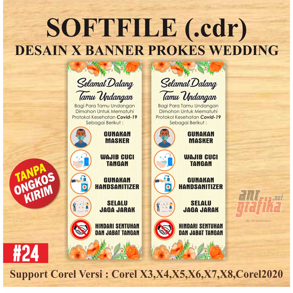 Jual [SOFTFILE] Desain Banner / Spanduk Prokes Protokol Kesehatan ...