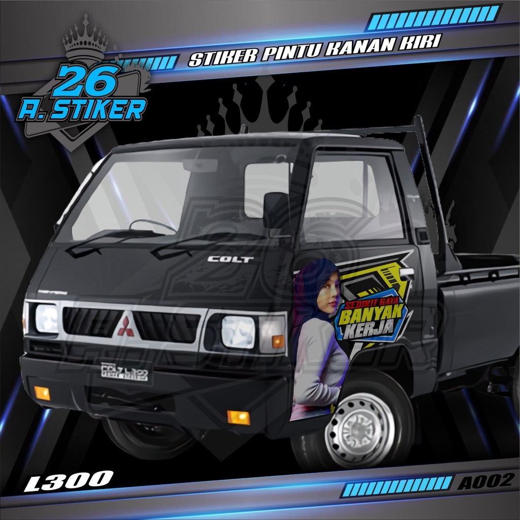 Jual Stiker Decal Pintu Kanan Kiri All Pick Up BANYAK KERJA Custom Bisa ...