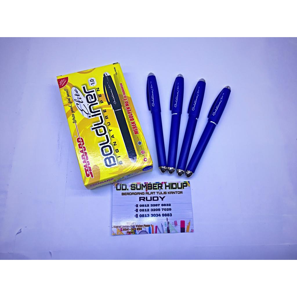 Jual Pulpen Standart BOLDLINER signature pen 1.0, Harga perlusin isi 12 ...
