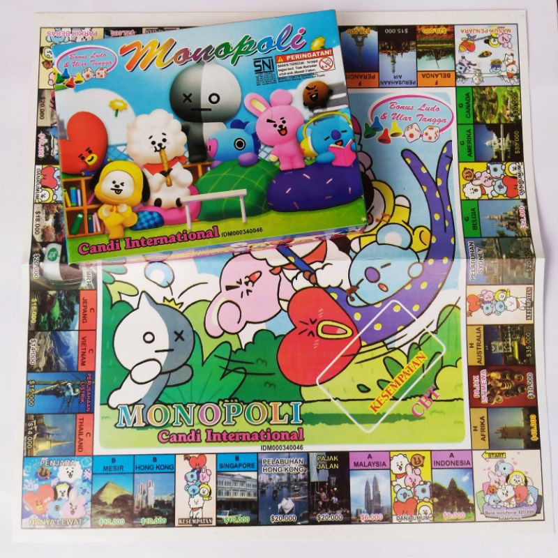 Jual Monopoli Karakter Anak BT Princess +Ludo Ular Tangga Mainan Jadul ...