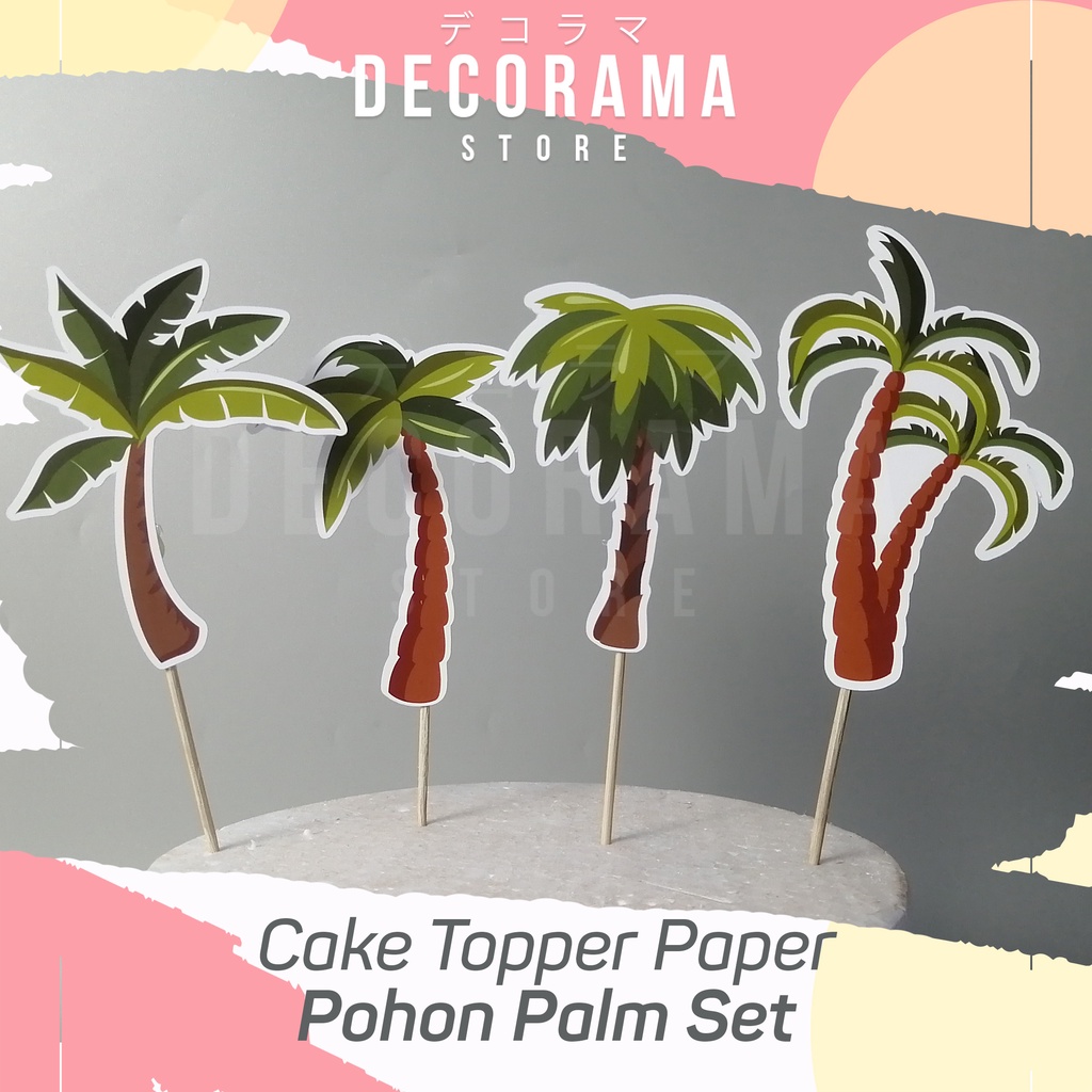 Jual Cake Topper pohon palm set MURAH | Shopee Indonesia