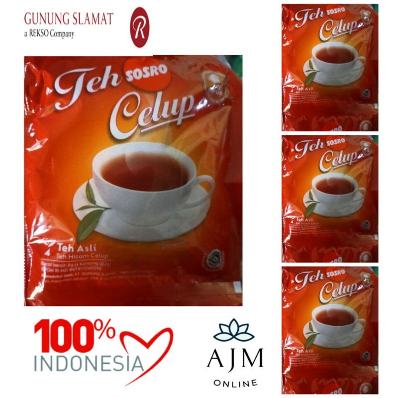 Jual Teh Hitam SOSRO Celup Sachet 4'S | Shopee Indonesia