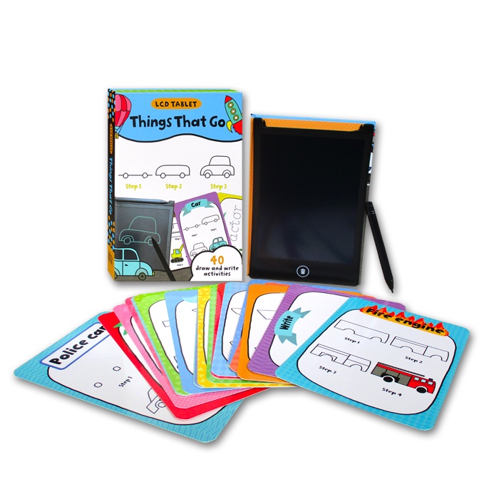 Jual [NPP] Things That Go LCD Tablet & Flash Cards Box Sets (40 wipe ...